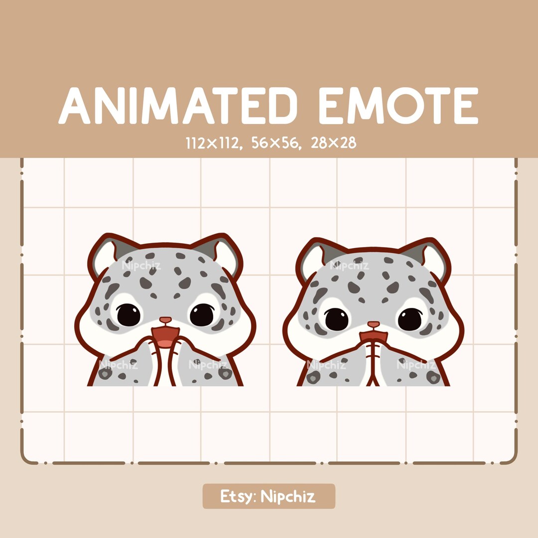 Animated Emote Snow Leopard is Clapping His Hand / Ready to Use / Cute ...
