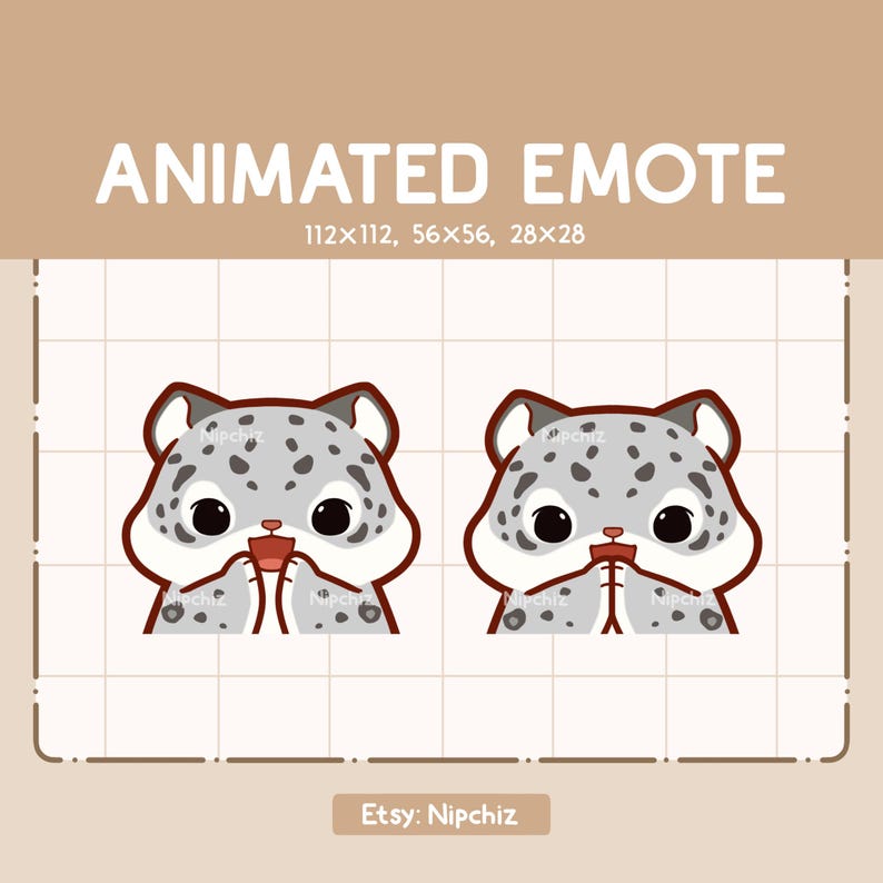 Animated Emote Snow Leopard is Clapping His Hand / Ready to Use / Cute ...