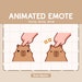 Animated Emote Cute and Adorable Capybara Getting Pressed on the Head ...