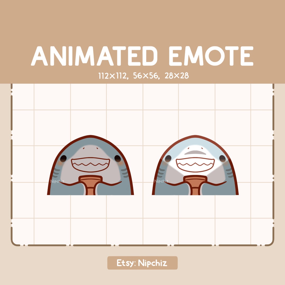 Animated Emote Cute Shark Flashlight Face / Scary Face Emote / Emote ...