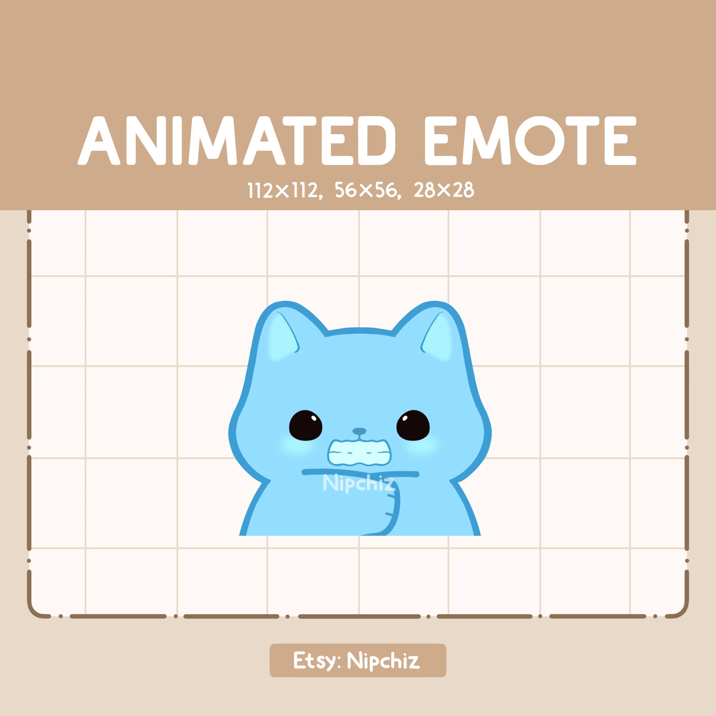 Animated Emote Chibi Cat Feeling Cold - Emote for Streamer - Etsy