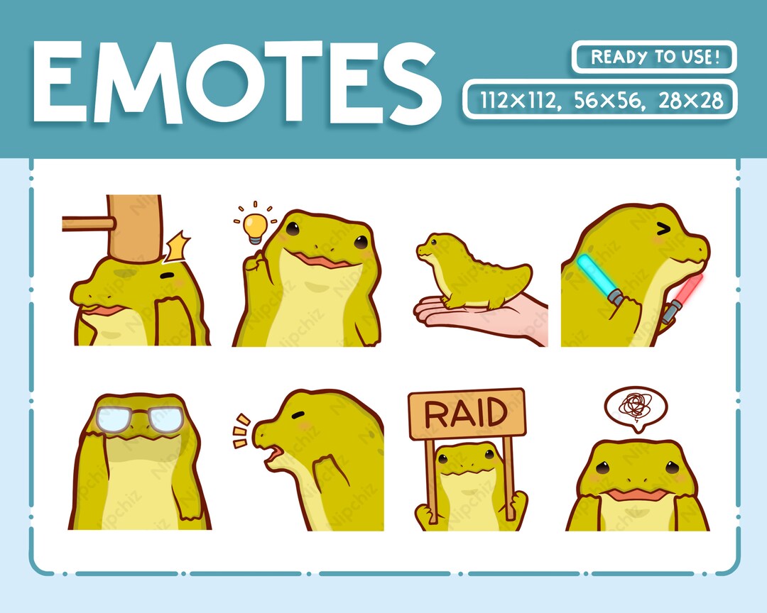 Crocodile Bundle Emotes for Streaming 8 Cute Alligator - Etsy