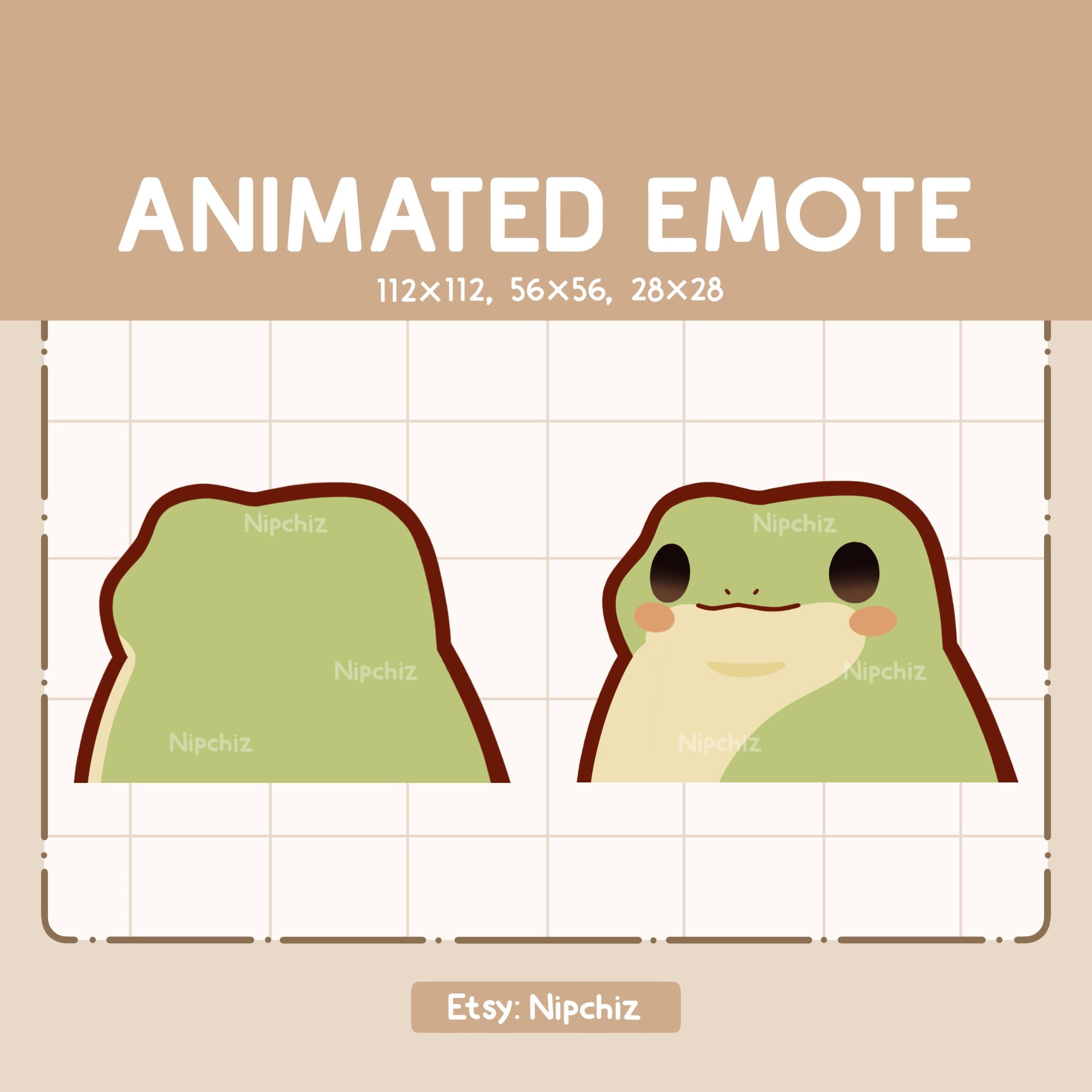 Animated Emote Cute Frog Turning Around - Funny Cartoon Emote - Ready ...