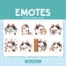 Kawaii Stoat Emotes 8 Cute Emotes for Streamer Chibi Stoat Emoji Bundle ...