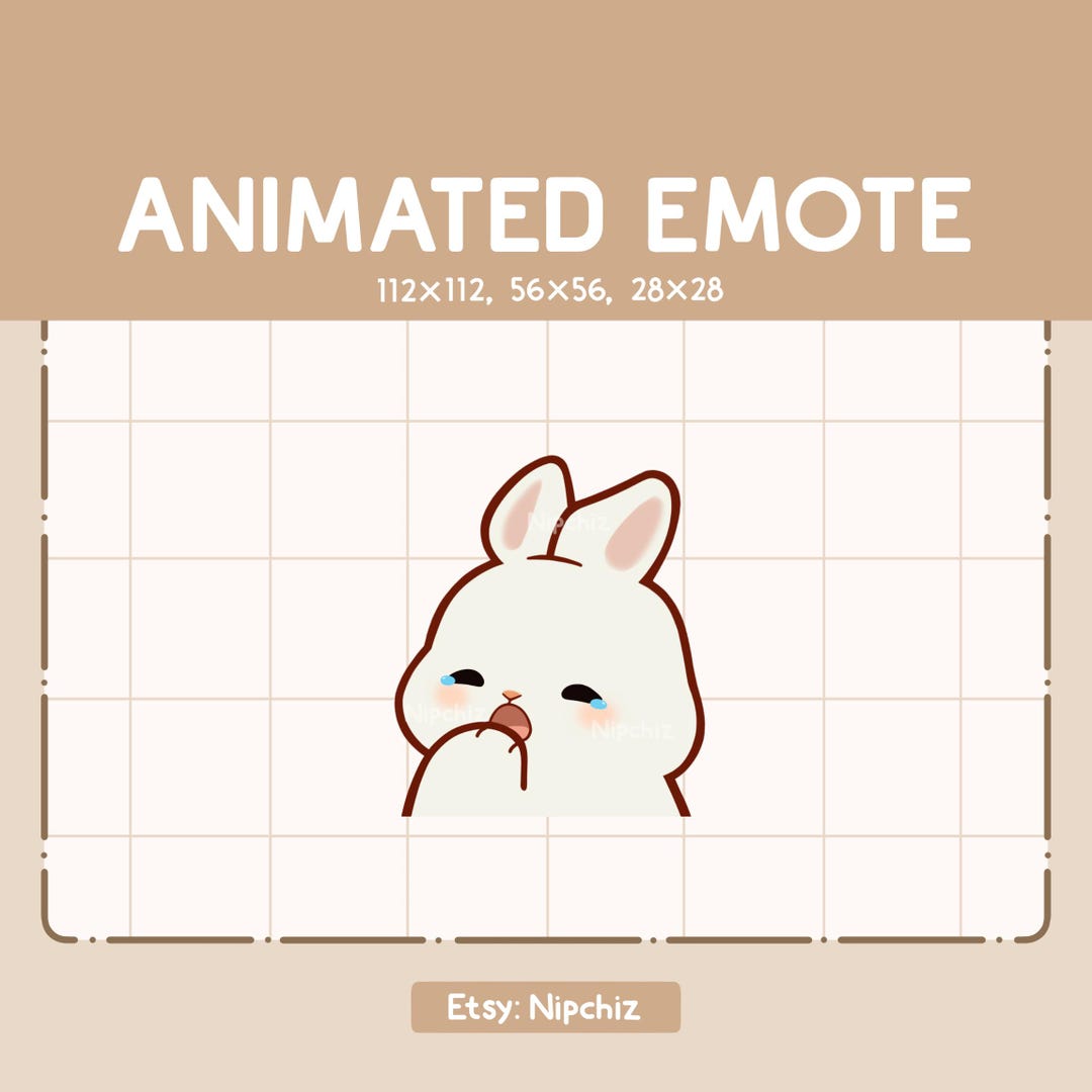 Animated Emote Cute Bored Rabbit is Yawning / Emote for Streamer ...