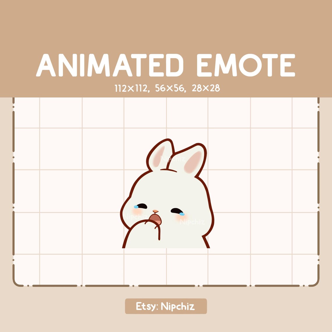 Animated Emote Cute Bored Rabbit is Yawning / Emote for Streamer ...