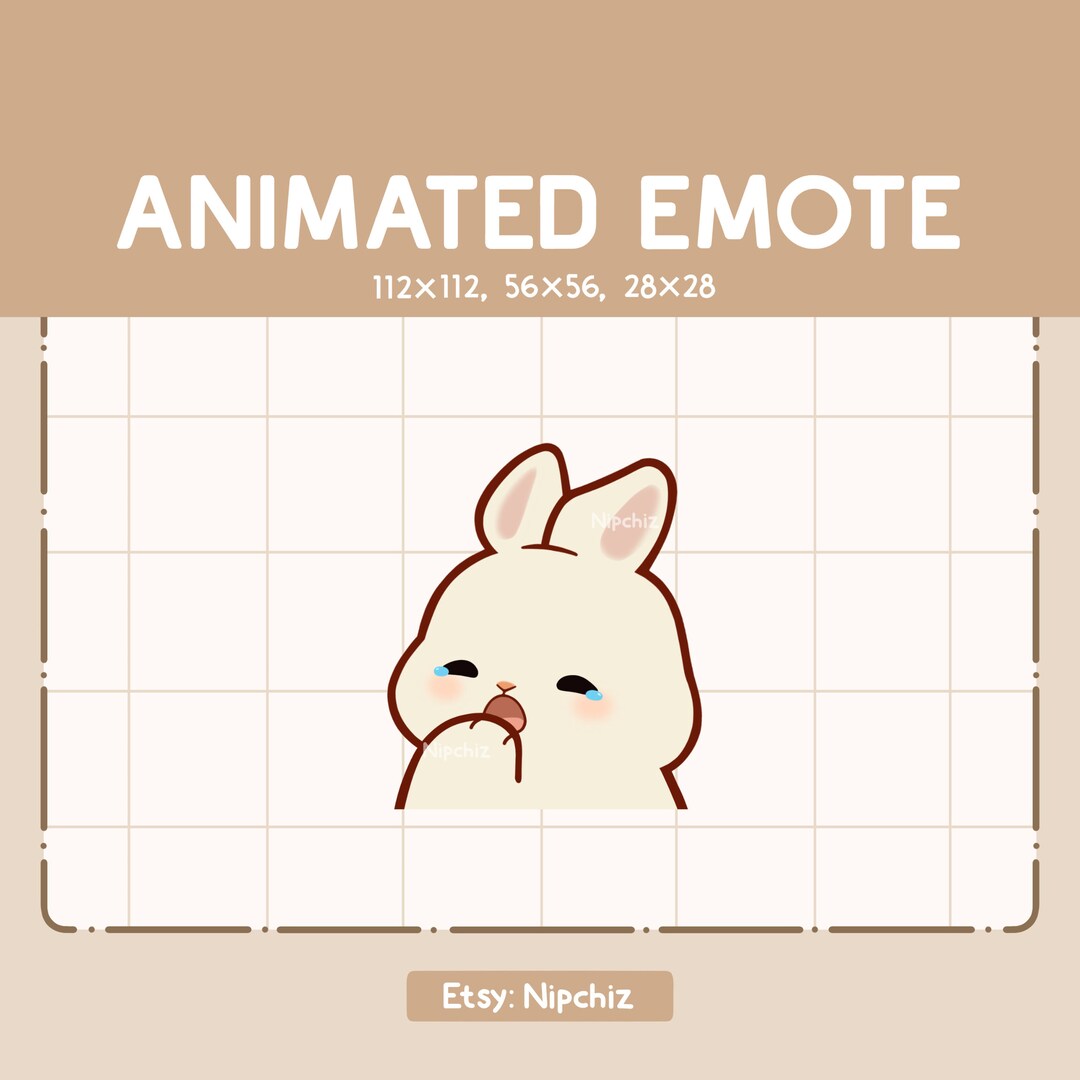 Animated Emote Cute Bored Rabbit is Yawning / Emote for Streamer ...