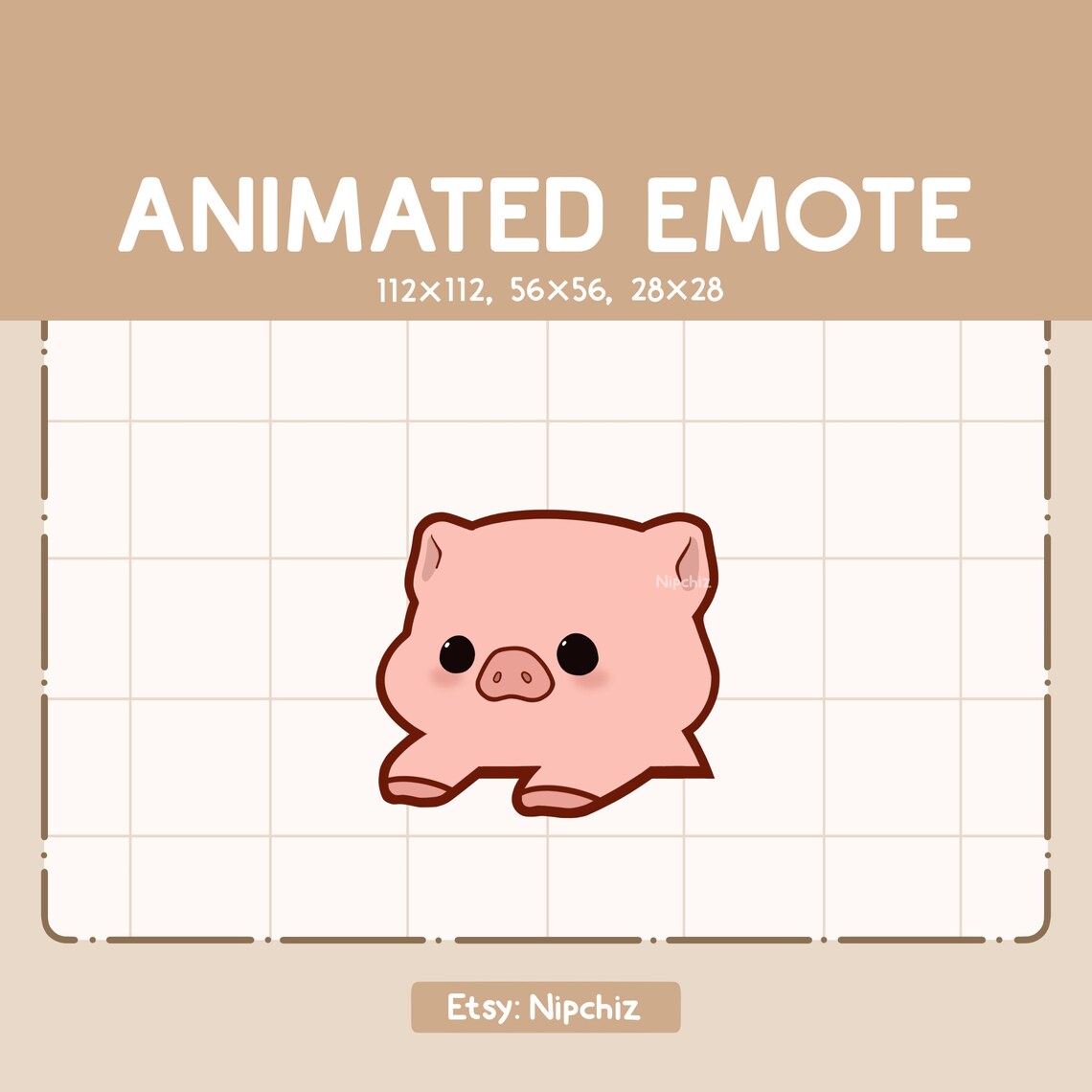 Animated Emote Adorable Cute Pig Slapping the Table/ Emote for Streamer ...