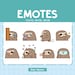 Kawaii Sloth Emotes (8) – Cute Emotes for Streamer – Chibi Sloth Emoji ...