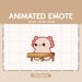 Animated Emote Chibi White Cat is Taking a Note / Cute Emote / Ready to ...