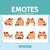 Animated Emote Cute Gray Tabby Cat Shaking Head Emote Chibi Cartoon ...