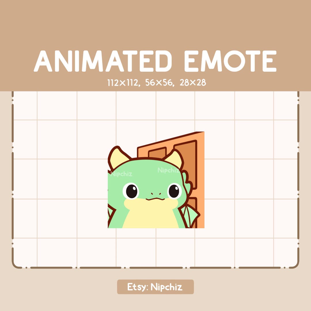Animated Emote Green Dragon is Opening the Door and Exiting the Room ...