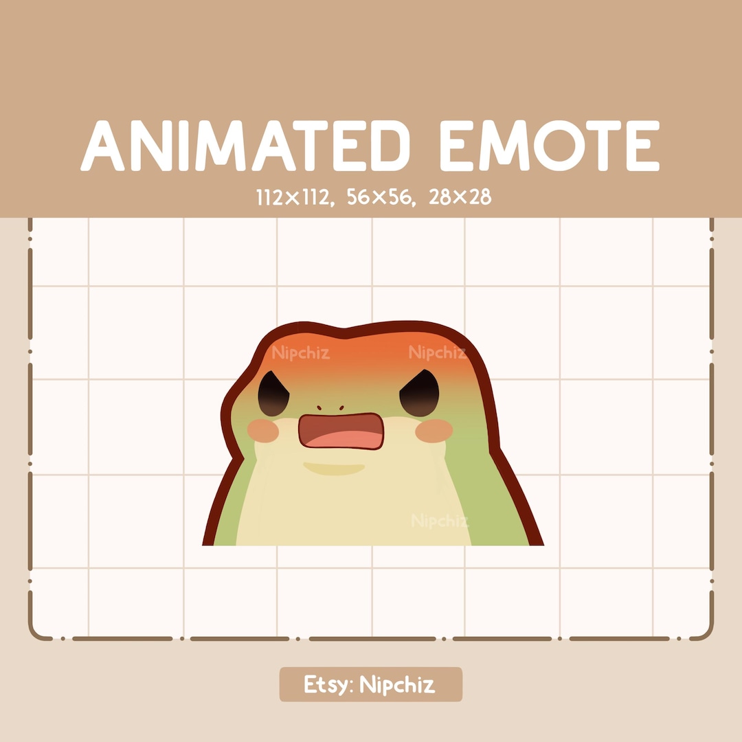 Animated Emote Angry Frog With a Red Face is Showing His Wrath ...
