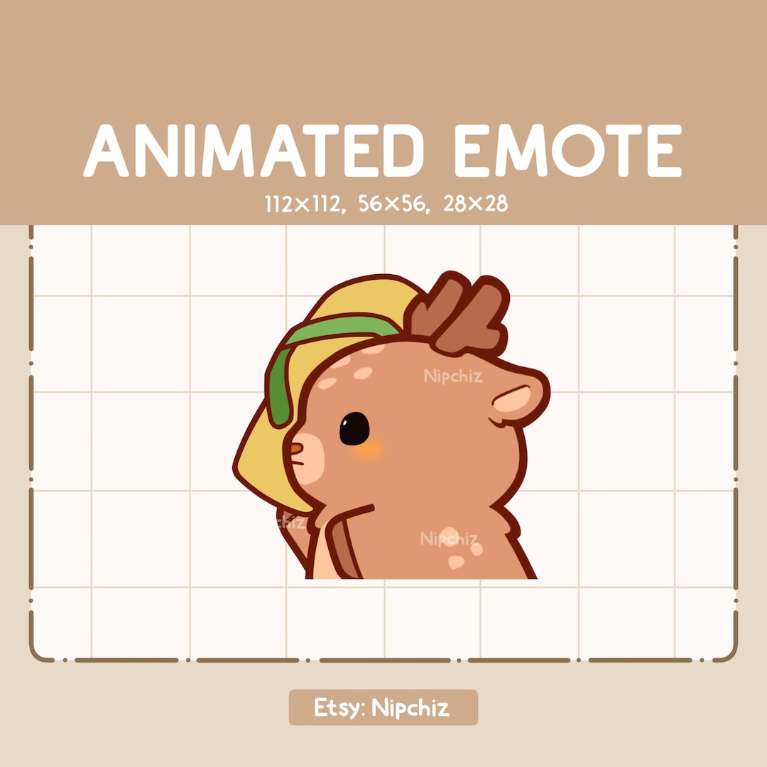 Animated Emote Adorable Deer is Throwing a Sandal - Adorable Emote ...