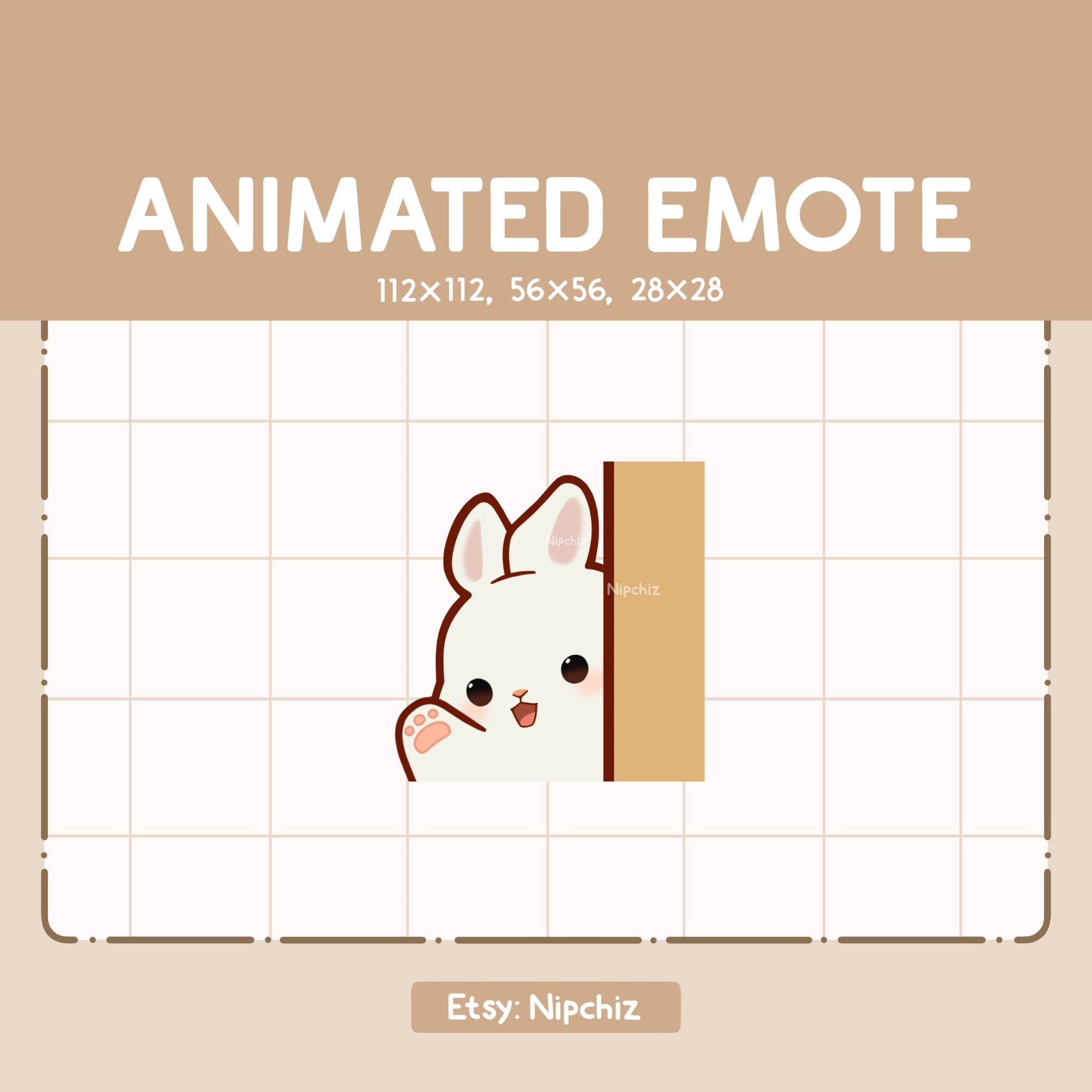 Animated Emote White Rabbit is Greeting You by Waving His Hand From ...