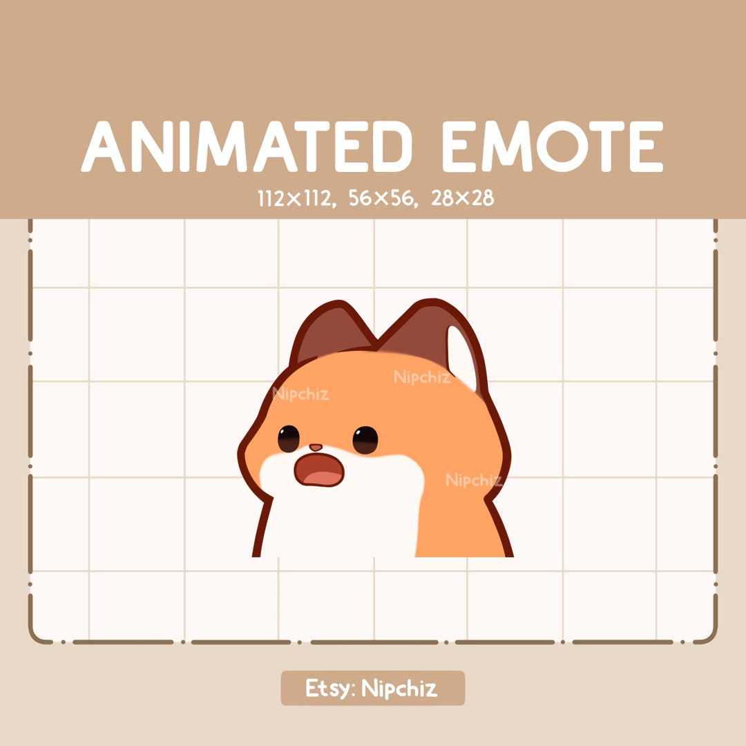 Animated Emote Chibi Fox is Talking / Cartoon Chibi Emote / Ready to ...