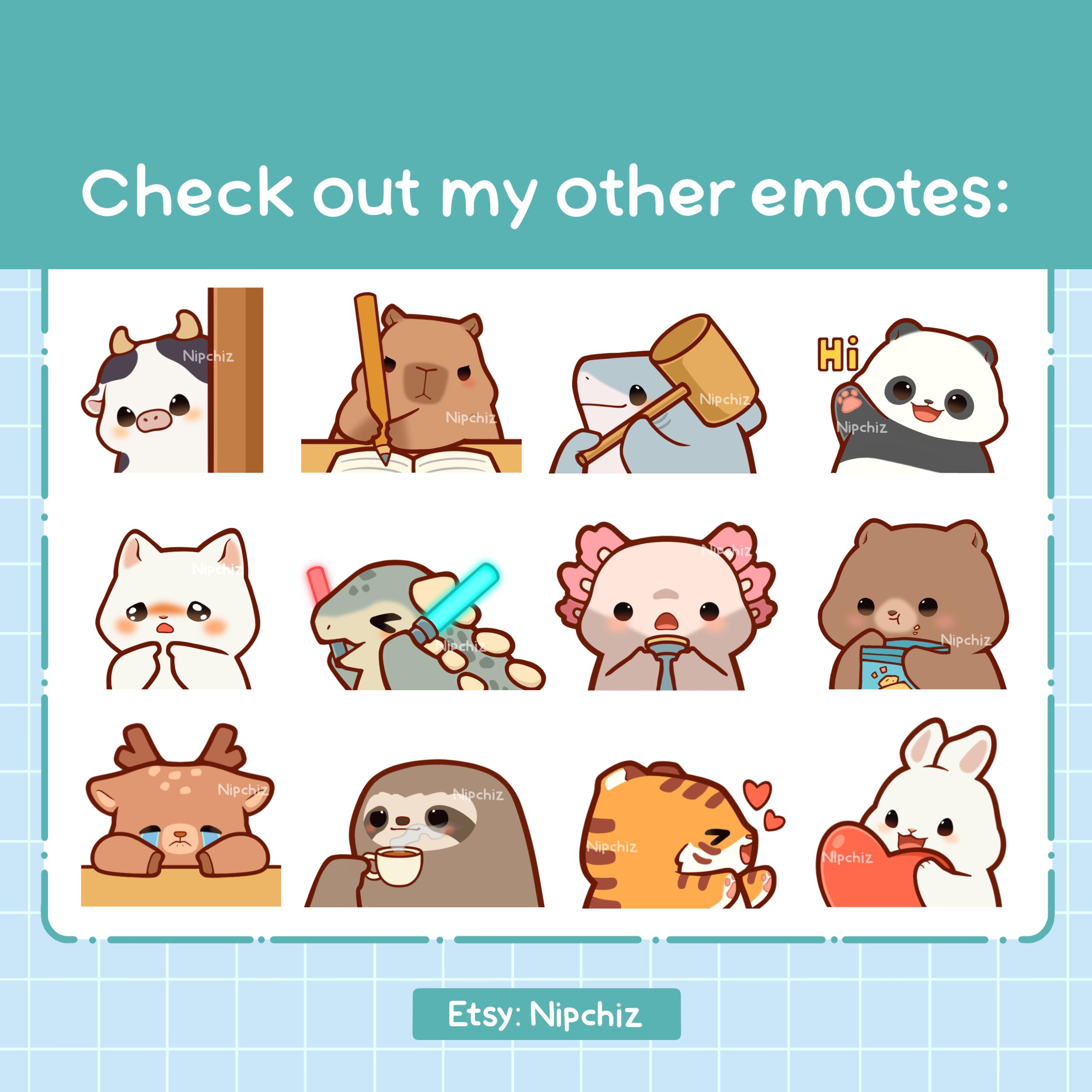 Chicken Emotes / Cute Emoji Pack / 8 Chicken Emotes for Streaming ...