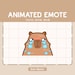 Animated Emote Sad Capybara With Teary Eyes is Crying - Chibi Cartoon ...