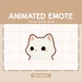 Animated Emote Cute White Cat / Shaking Head Emote / Emote for Streamer ...