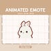 Animated Emote Cute White Rabbit / Shaking Head Emote / Emote for ...