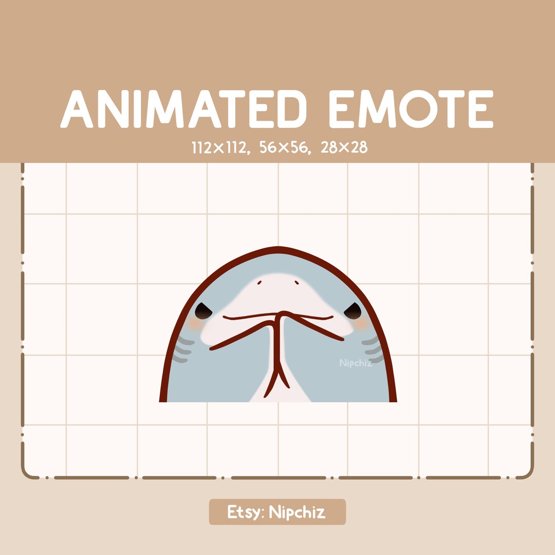 Animated Emote Chibi Shark Has a Plan With Scheming Face / Emote for ...