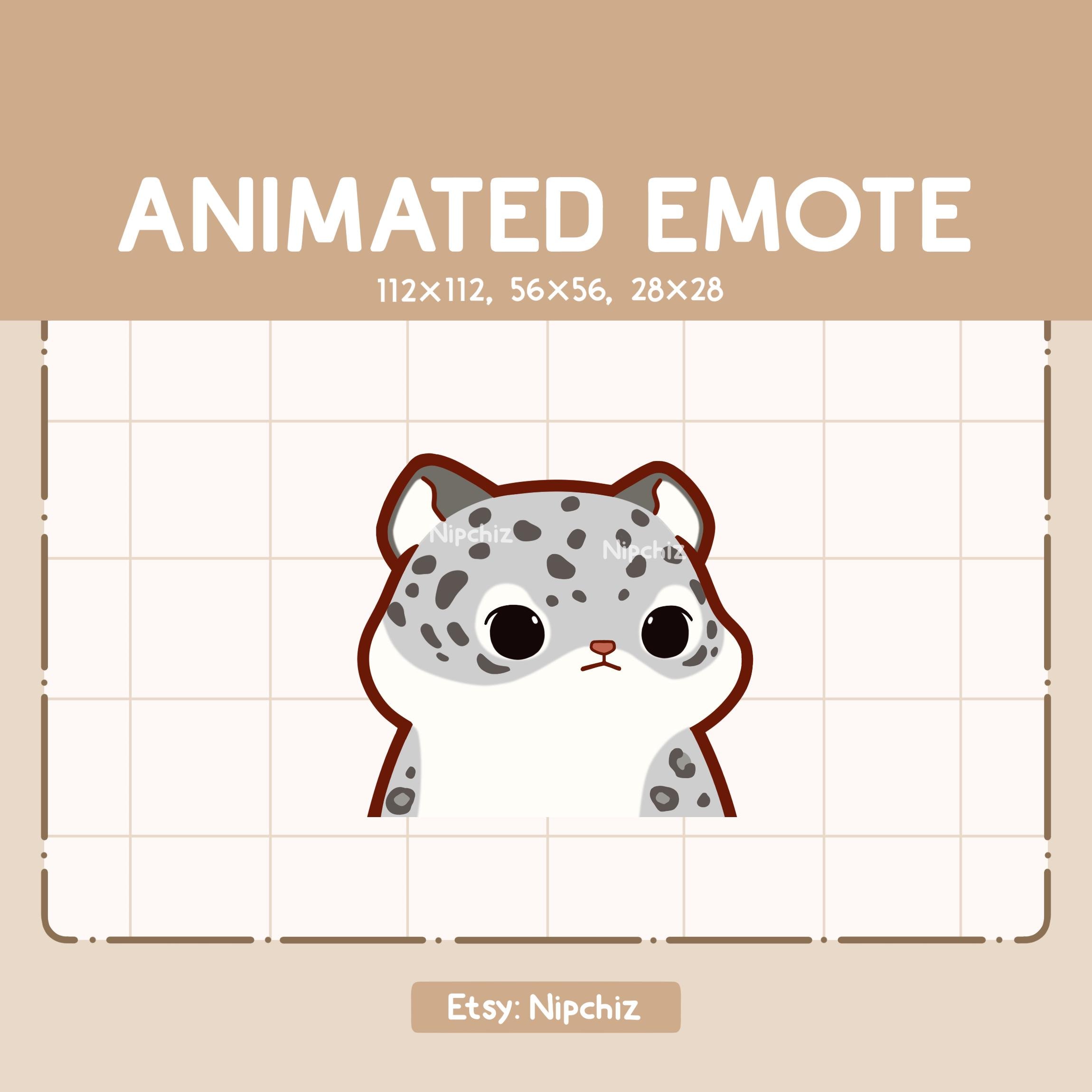 Animated Emote Cute Snow Leopard Shaking Head Emote / Ready to Use ...