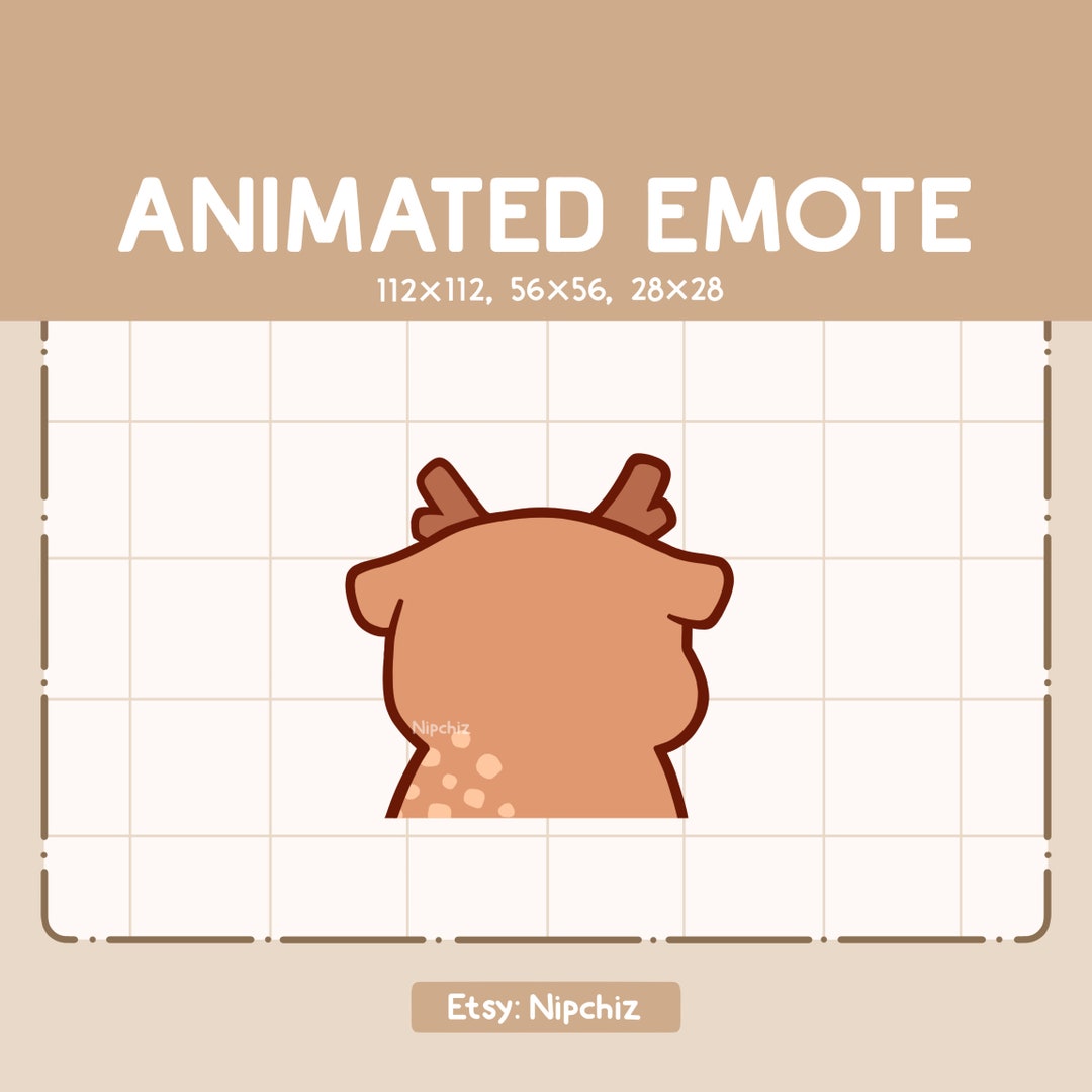 Animated Emote Cute Deer Walking Away / Emote for Streamer / Ready to ...