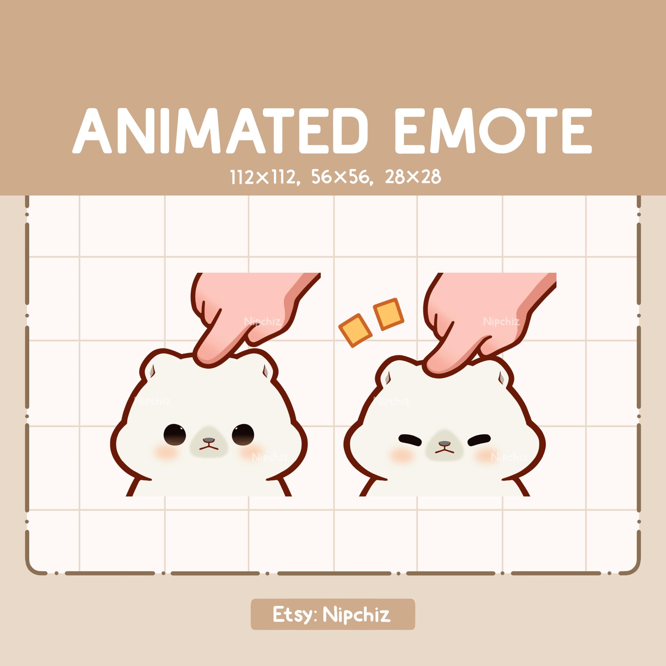 Animated Emote Polar Bear Getting Pressed on the Head / Cartoon Cute ...