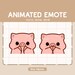 Animated Emote Cute Pig is Clapping His Hand Cartoon Emote Funny Emote ...