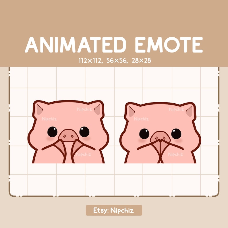Animated Emote Cute Pig is Clapping His Hand - Cartoon Emote - Funny ...