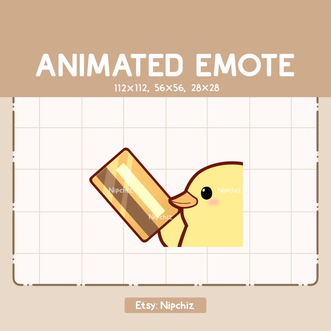 Animated Emote Adorable Cute Chick Gladly Giving His Card / Adorable ...