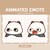 Animated Emote Cute Calico Cat is Hiding and Revealing His Face With ...