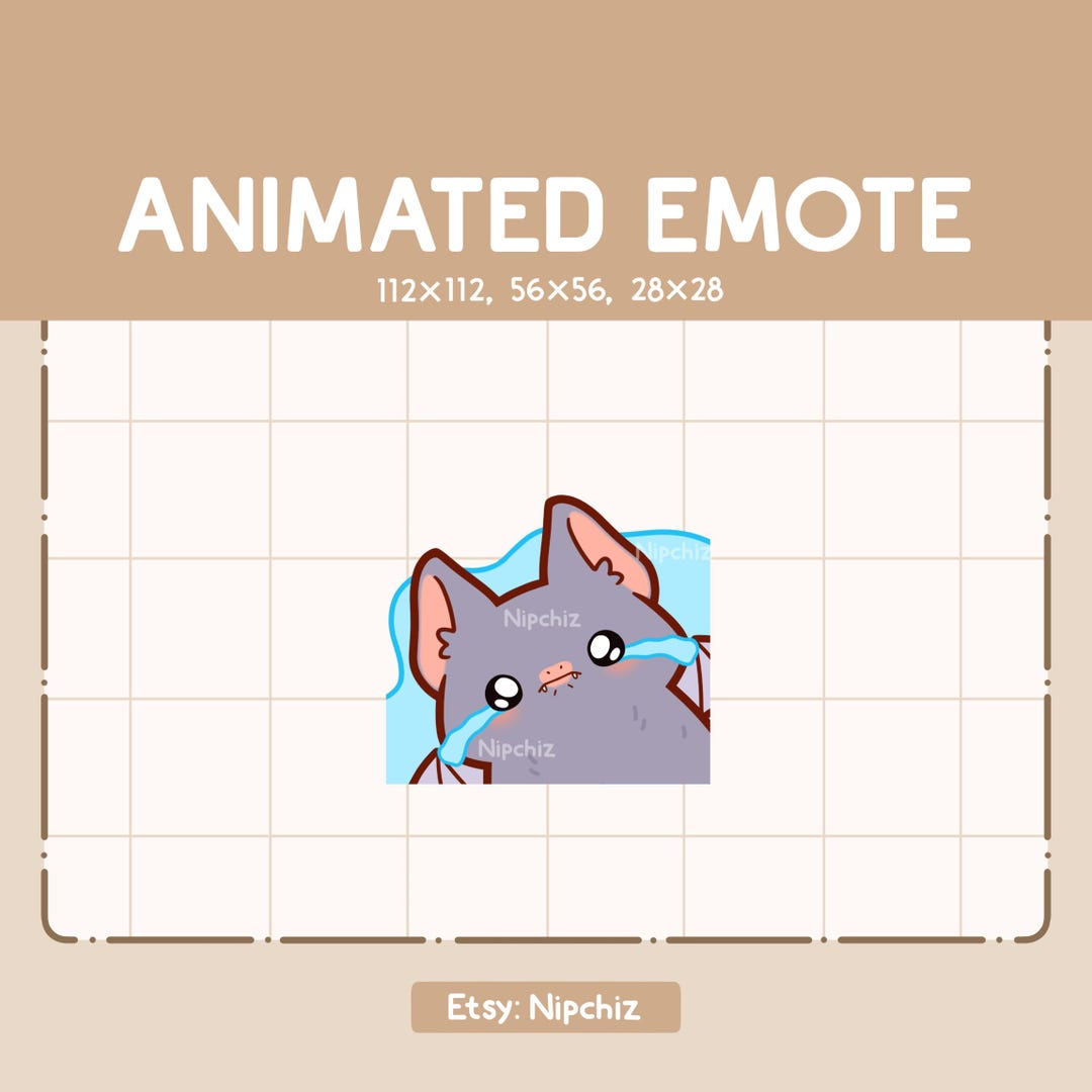 Animated Emote Sad Bat is Crying a Lot of Tears With Teary Eyes ...