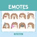 Hedgehog Emotes for Streaming | Kawaii Animal Emoji | (8) Cute Hedgehog ...