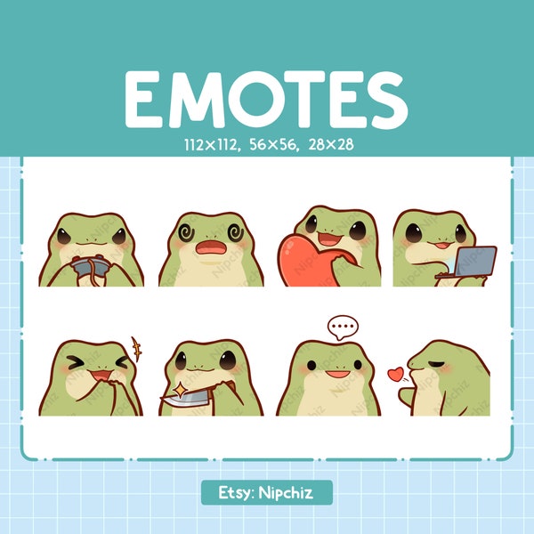 Llama Emotes for Streaming Kawaii Animal Emoji 8 Cute Llama Emote Pack ...