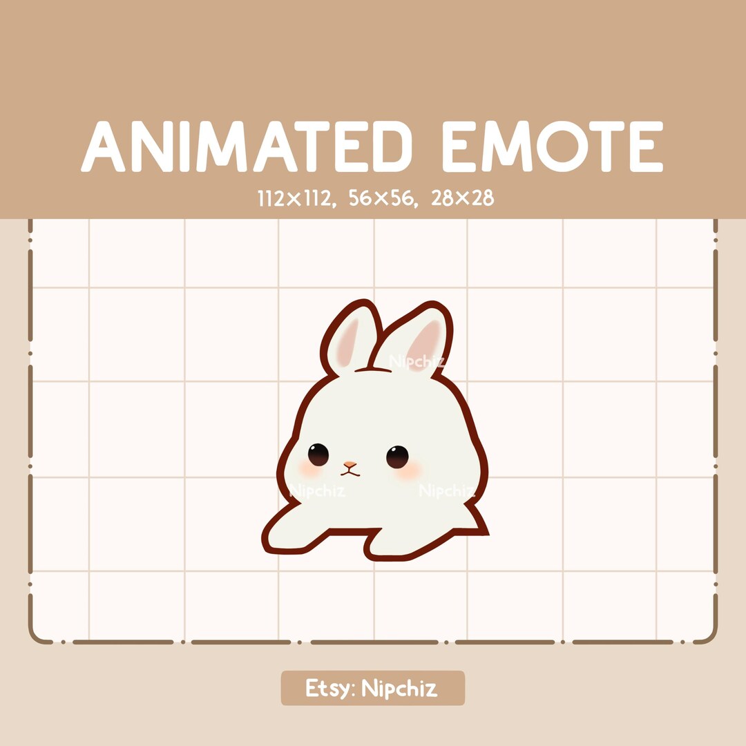 Animated Emote Adorable Cute Rabbit Slapping the Table/ Emote for ...
