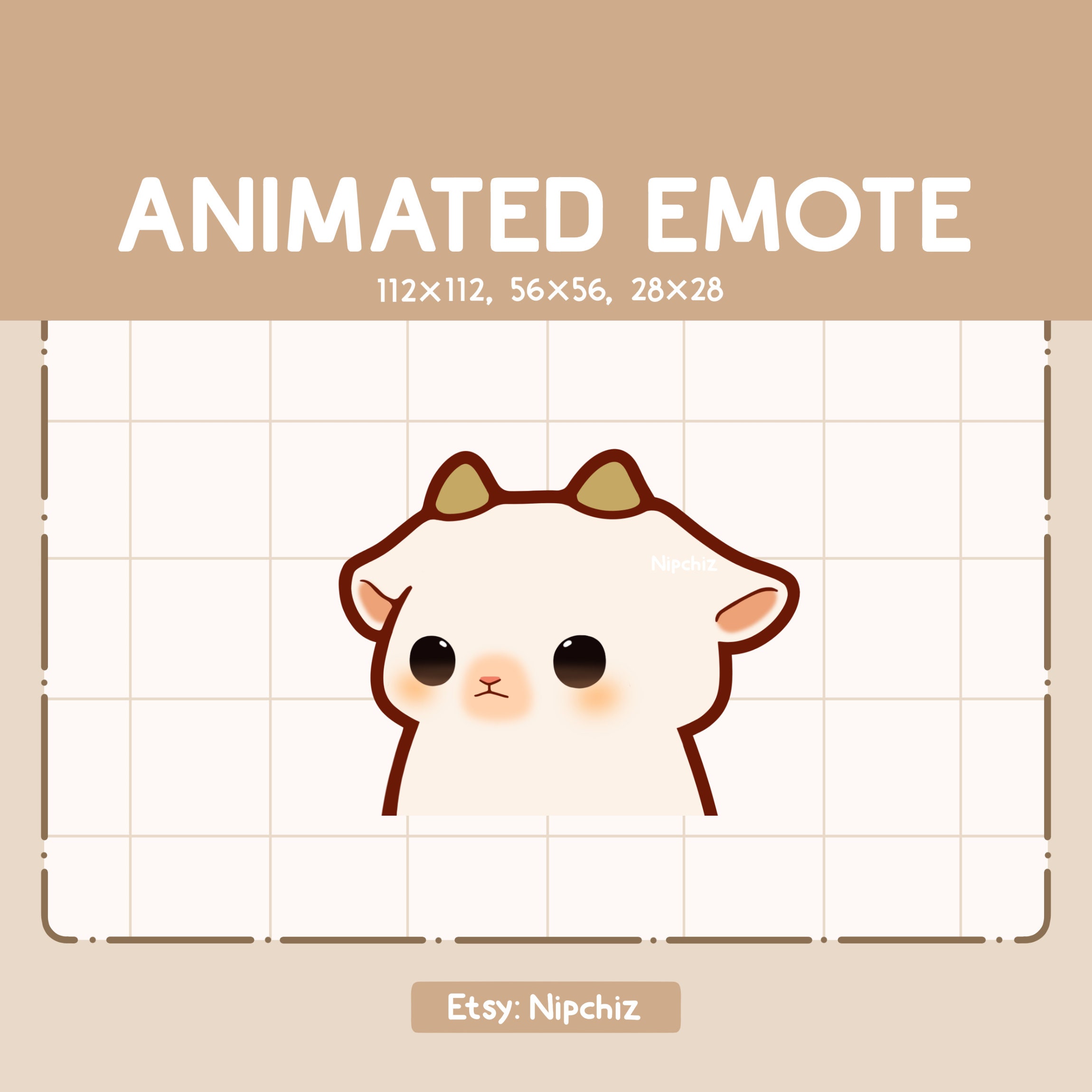 Animated Emote Goat/ Shaking Head Emote / Emote for Streamer / Ready to ...