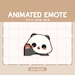 Animated Emote Chibi Panda Waving Hello Emote / Cartoon Kawaii Emote ...