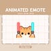 Animated Emote Orange Tabby Cat and Lightstick - Chibi Emote for ...