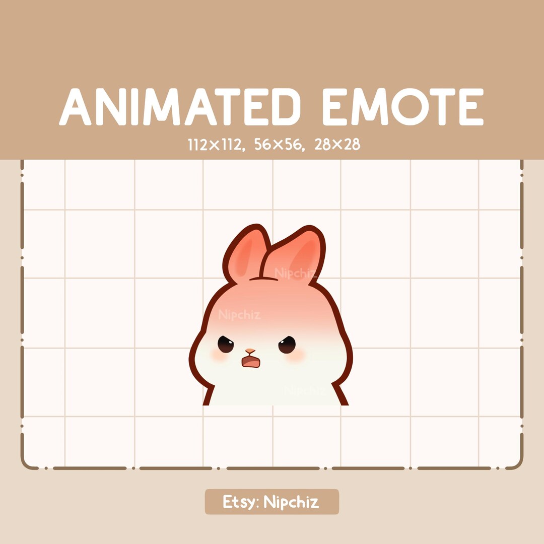 Animated Emote Angry Rabbit With a Red Face is Showing His Wrath ...