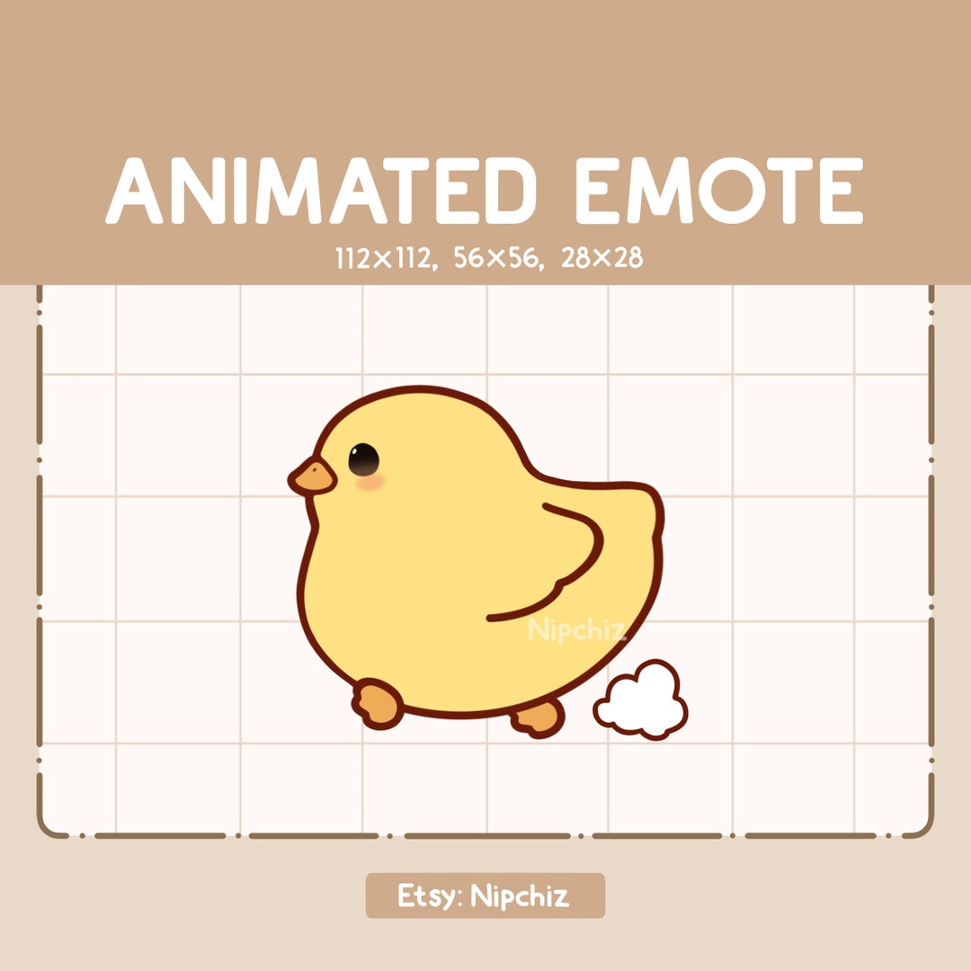 Animated Emote - Cute and Adorable Chick is Running - Ready to Use ...