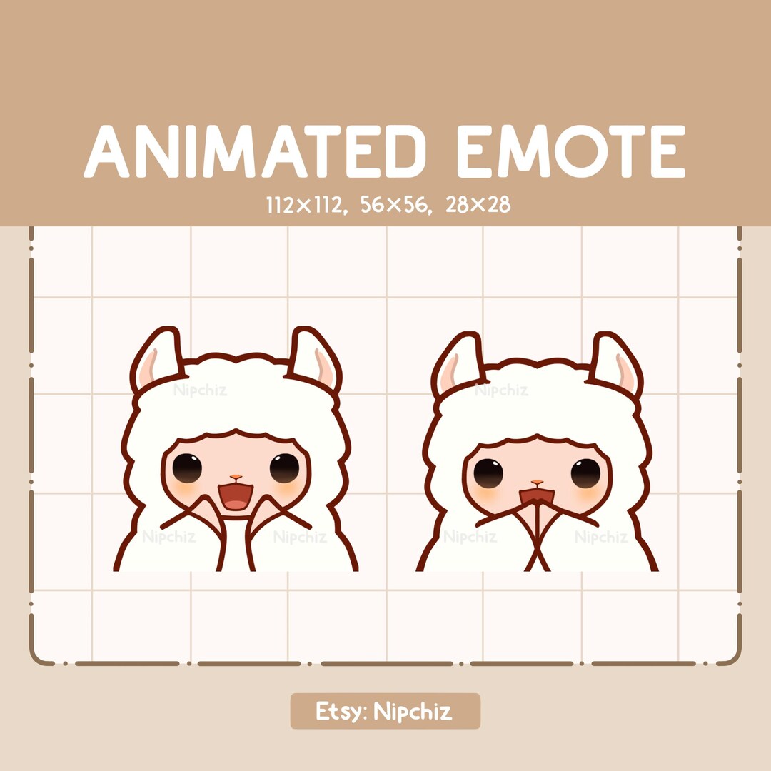 Animated Emote Chibi Llama is Clapping His Hand - Funny Emote - Ready ...