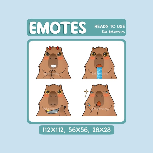 Capybara Emoticon - Etsy