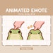 Animated Emote Chibi Frog Getting Pressed on the Head / Cute Animal ...