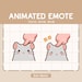 Animated Emote Cute Gray Mouse Getting Pressed on the Head / Cartoon ...