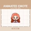 Animated Emote Chibi White Cat Waving Hello Emote / Hi Emote / Emote ...