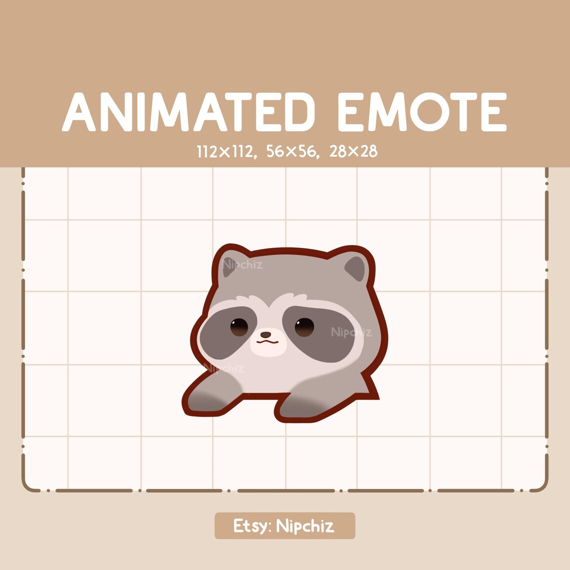 Animated Emote Raccoon Slapping a Table / Funny Cute Emote / Emote for ...
