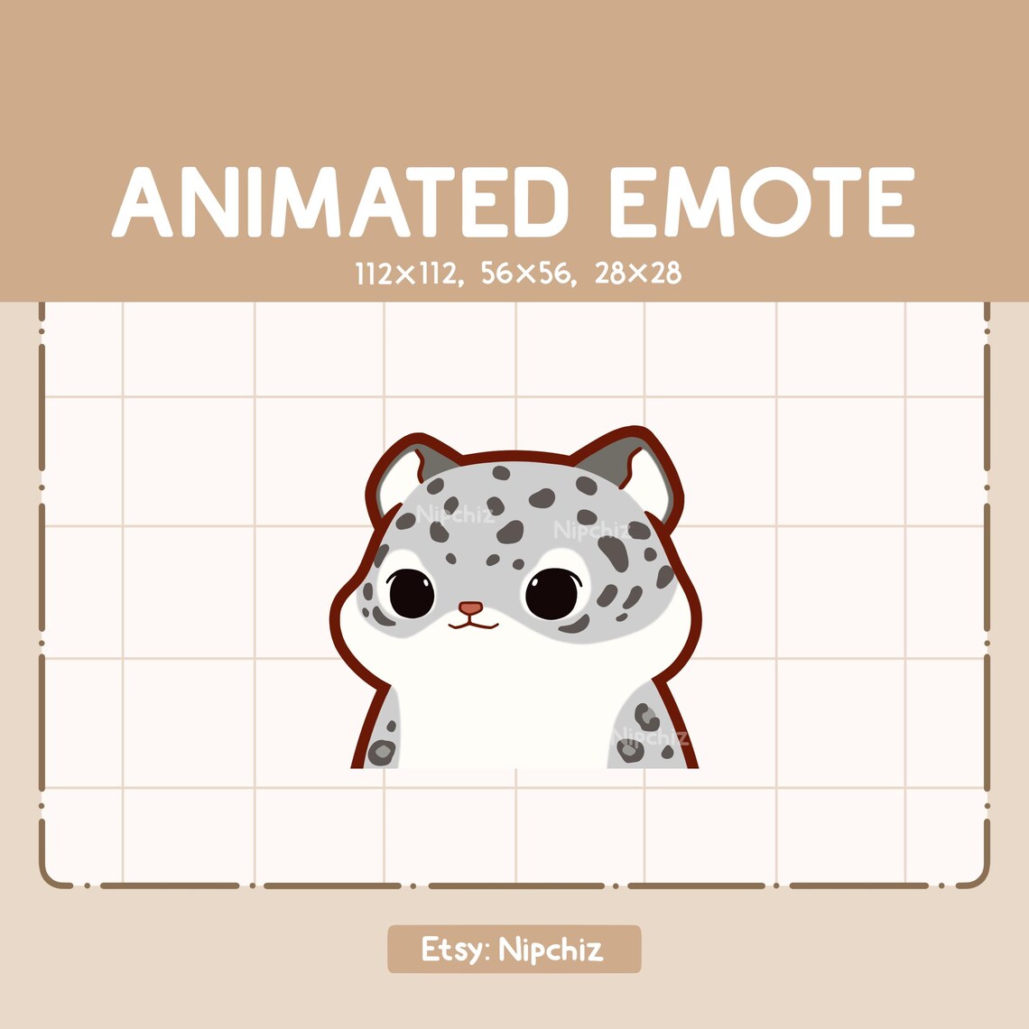 Animated Emote Cute Snow Leopard Walking Forward / Ready to Use / Cute ...