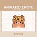Animated Emote Cute Deer Holding Raid Wooden Sign/ Emote for Streamer ...