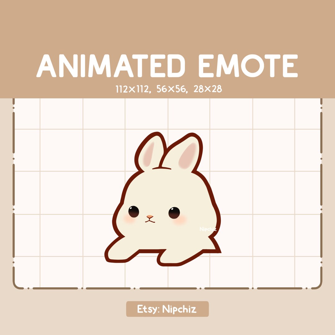 Animated Emote Adorable Cute Rabbit Slapping the Table/ Emote for ...
